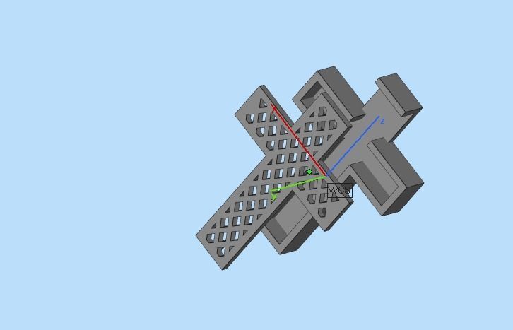 simple golden cross 3D model 3D printable | CGTrader