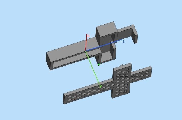 simple golden cross 3D model 3D printable | CGTrader