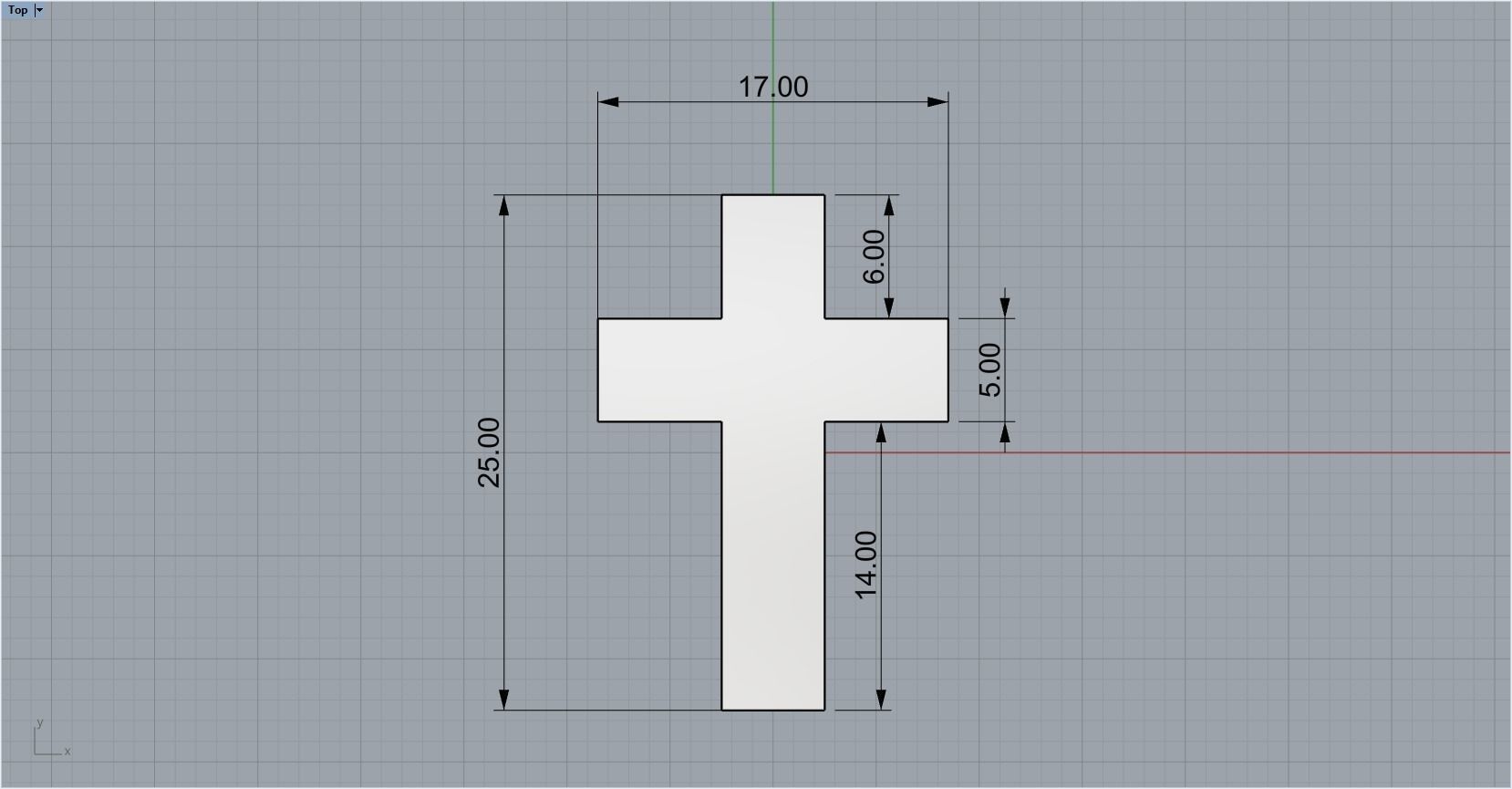 simple golden cross 3D model 3D printable | CGTrader