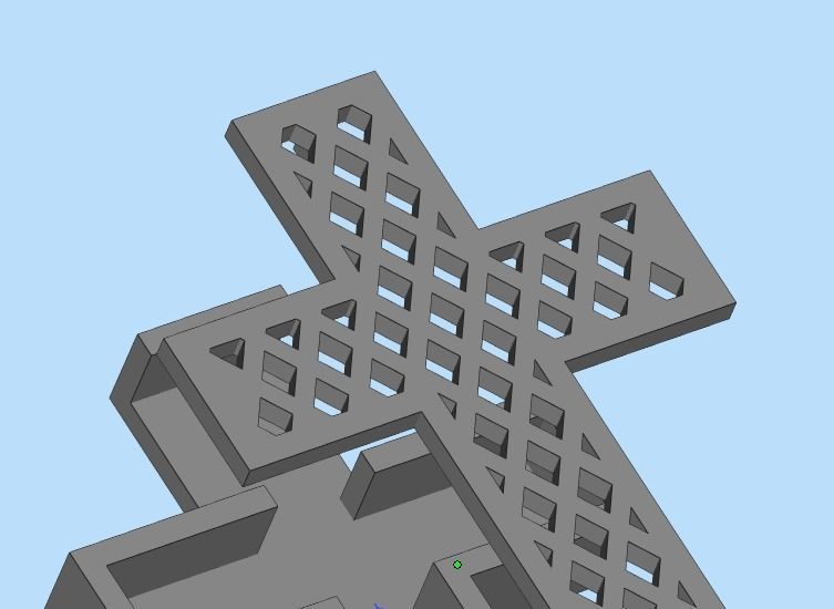 simple golden cross 3D model 3D printable | CGTrader