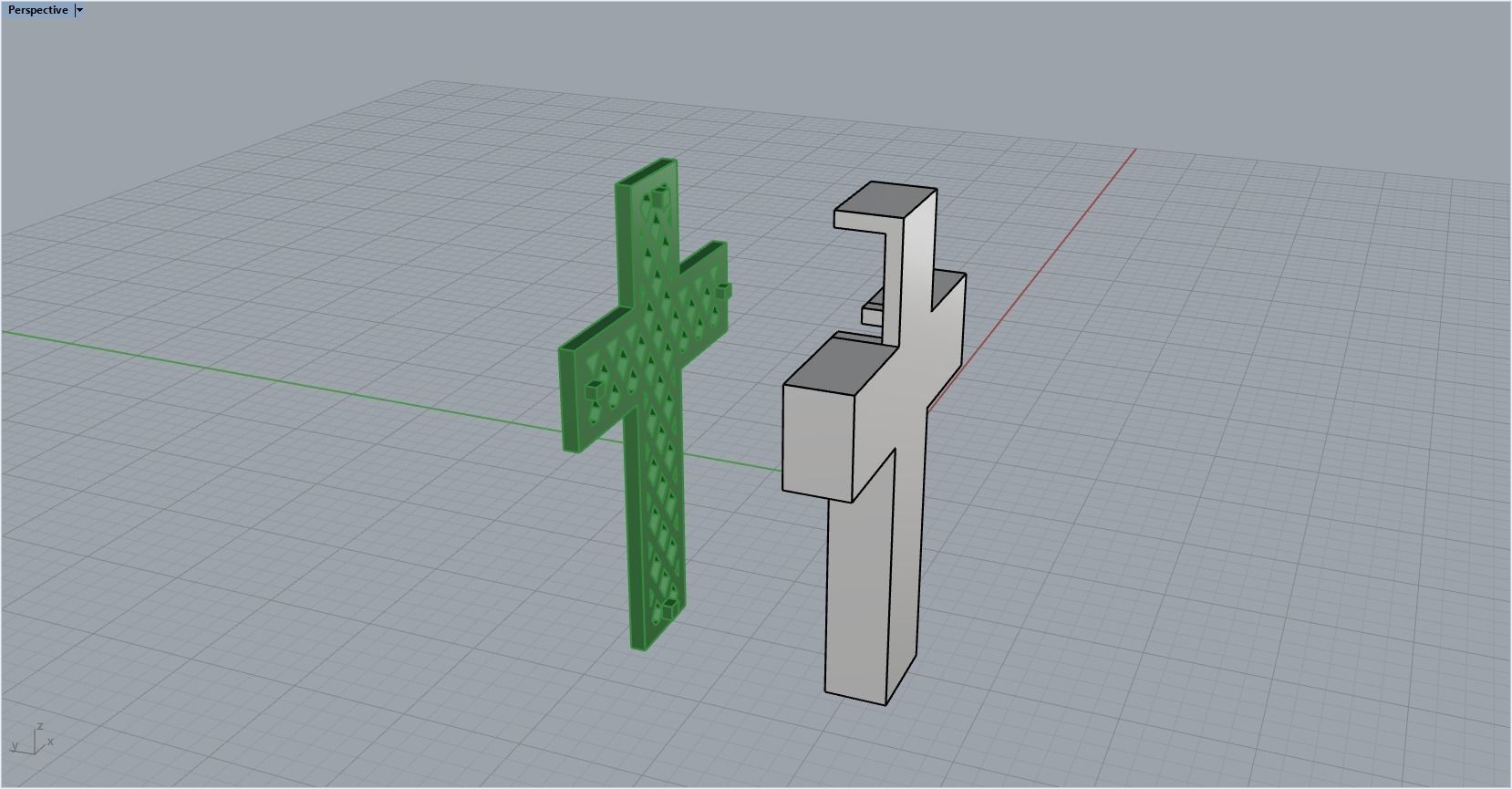 simple golden cross 3D model 3D printable | CGTrader