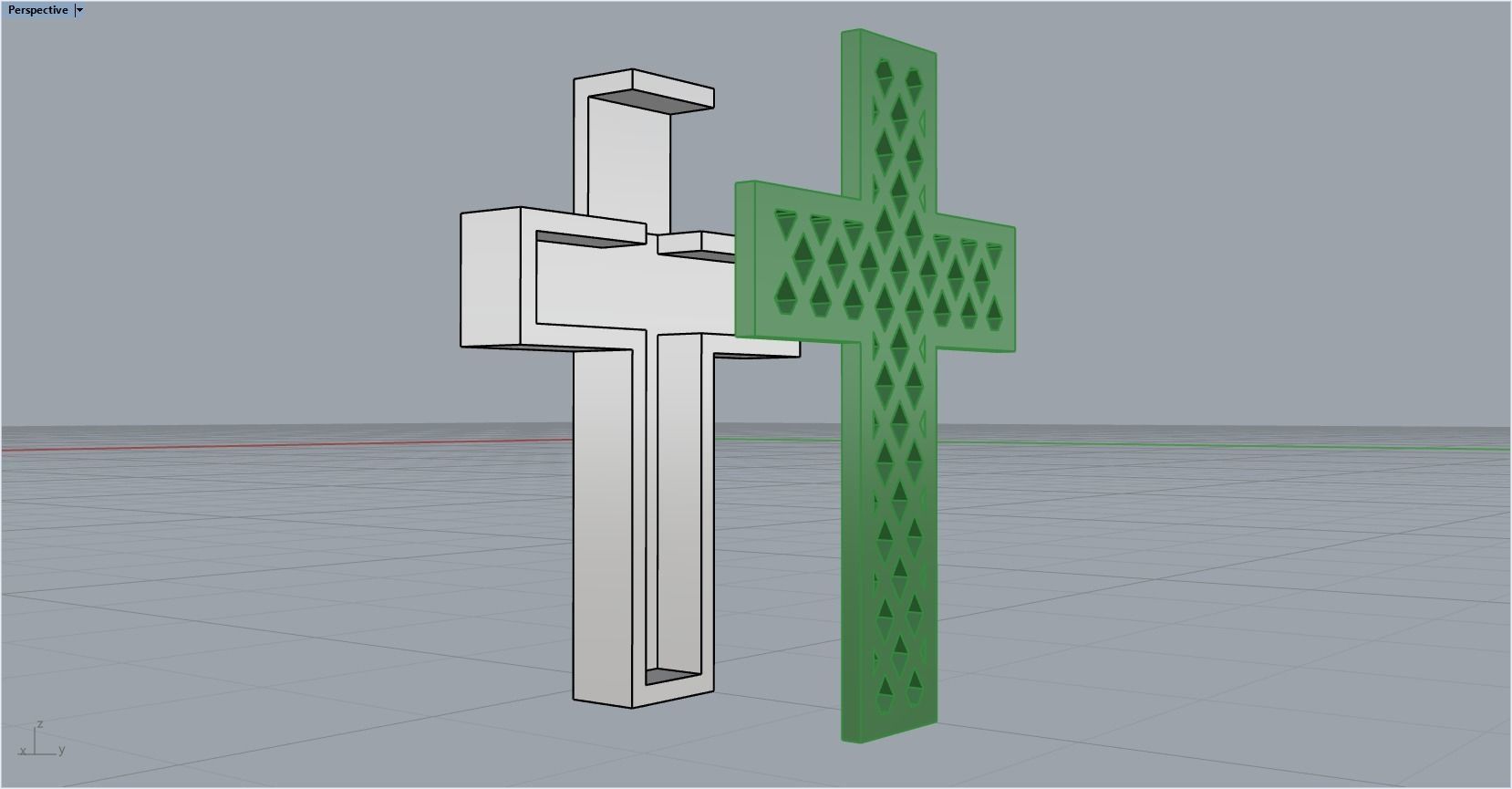 simple golden cross 3D model 3D printable | CGTrader