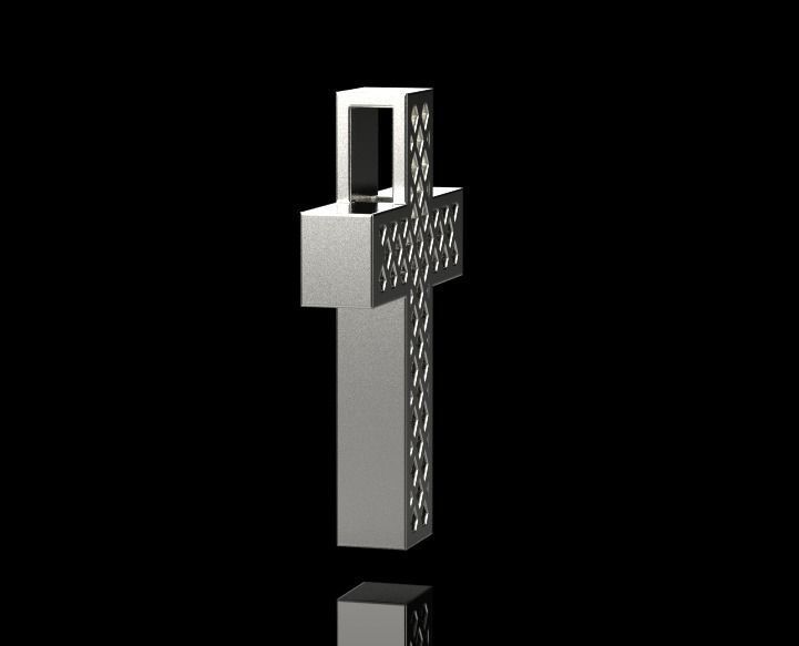 simple golden cross 3D model 3D printable | CGTrader