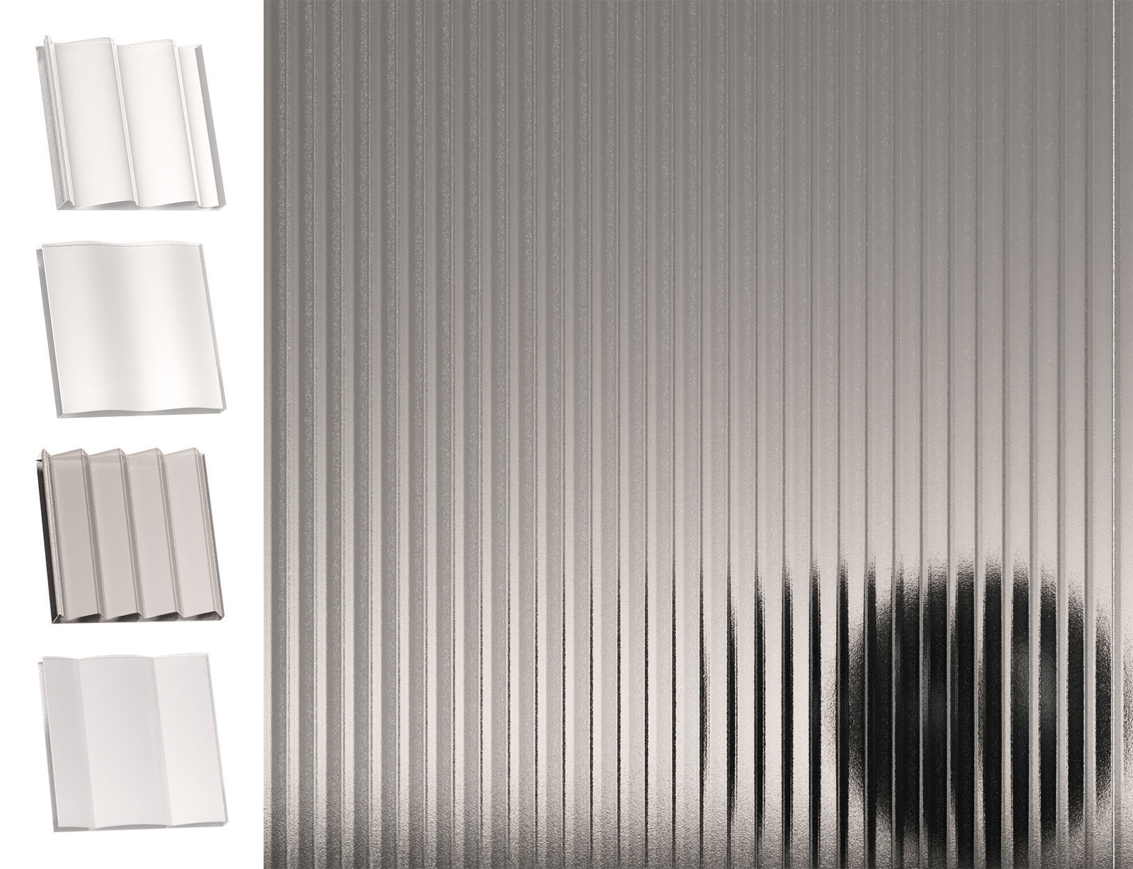 Texture Fluted Glass Set 01 VR / AR / low-poly | CGTrader