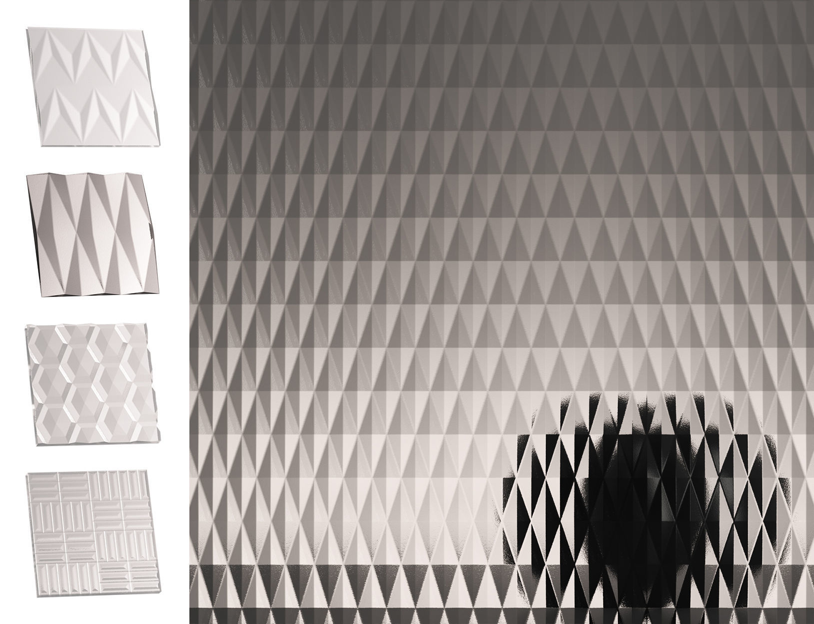 Texture Fluted Glass Set 05 VR / AR / low-poly | CGTrader