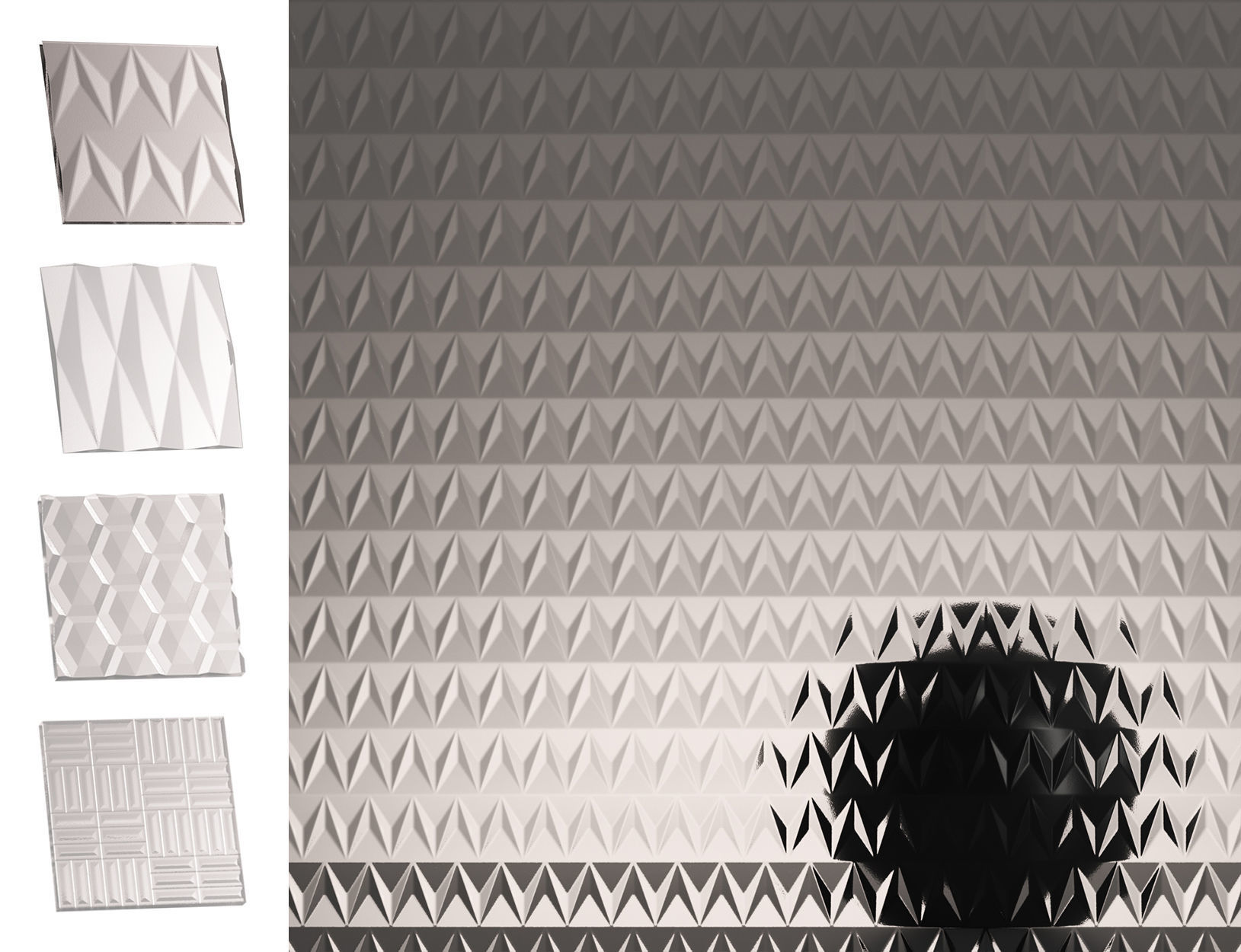 Texture Fluted Glass Set 05 VR / AR / low-poly | CGTrader