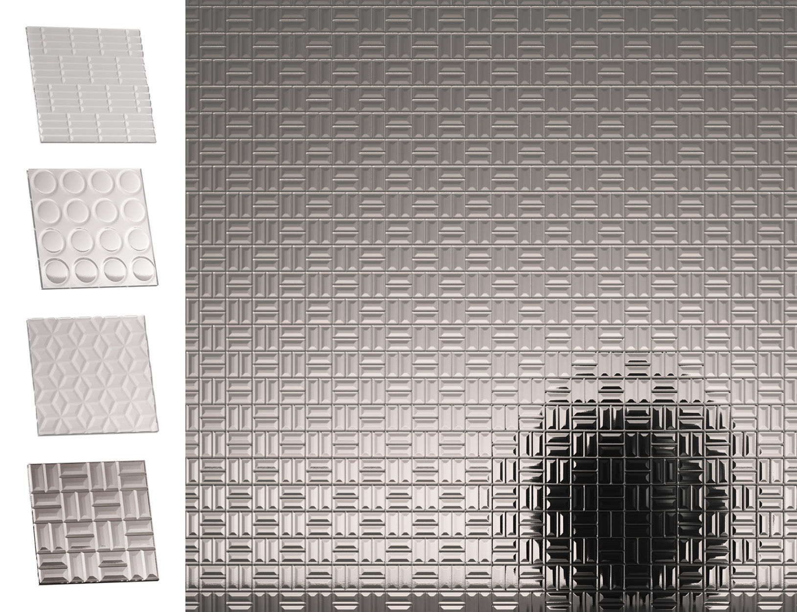 Texture Fluted Glass Set 10 Vr Ar Low Poly Cgtrader
