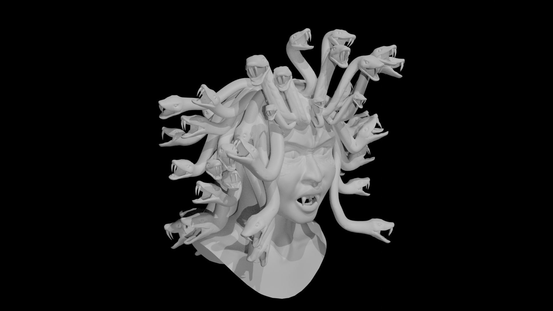 3D model Medusa statue VR / AR / low-poly | CGTrader