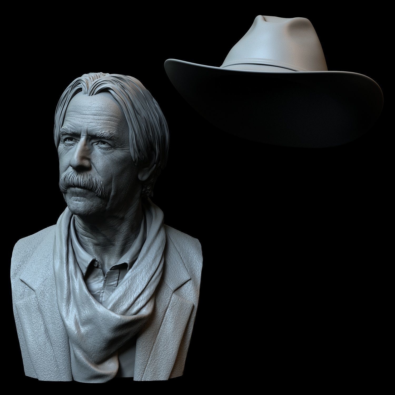 Sam Elliott 3D model 3D printable | CGTrader