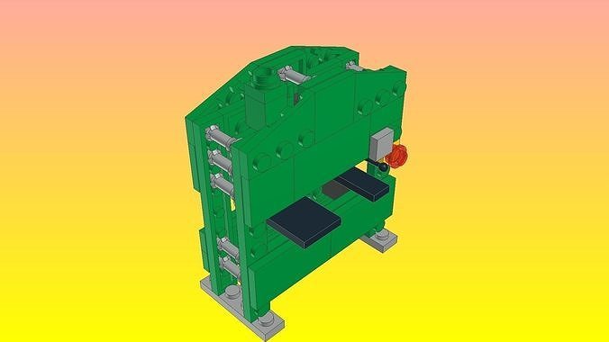 Lego Hydraulic Press Model 516 3D model | CGTrader