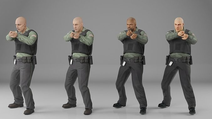 3D model Security officer VR / AR / low-poly | CGTrader