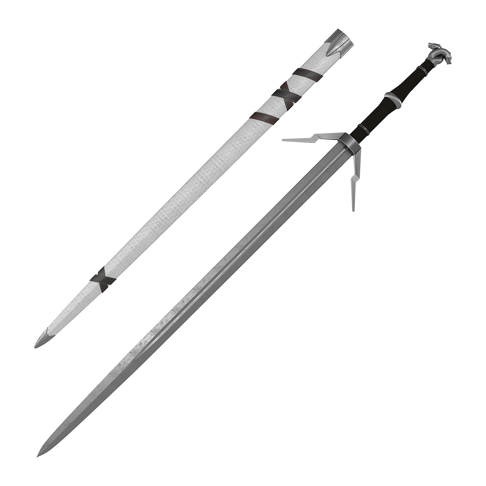 The witcher silver sword 3D model | CGTrader