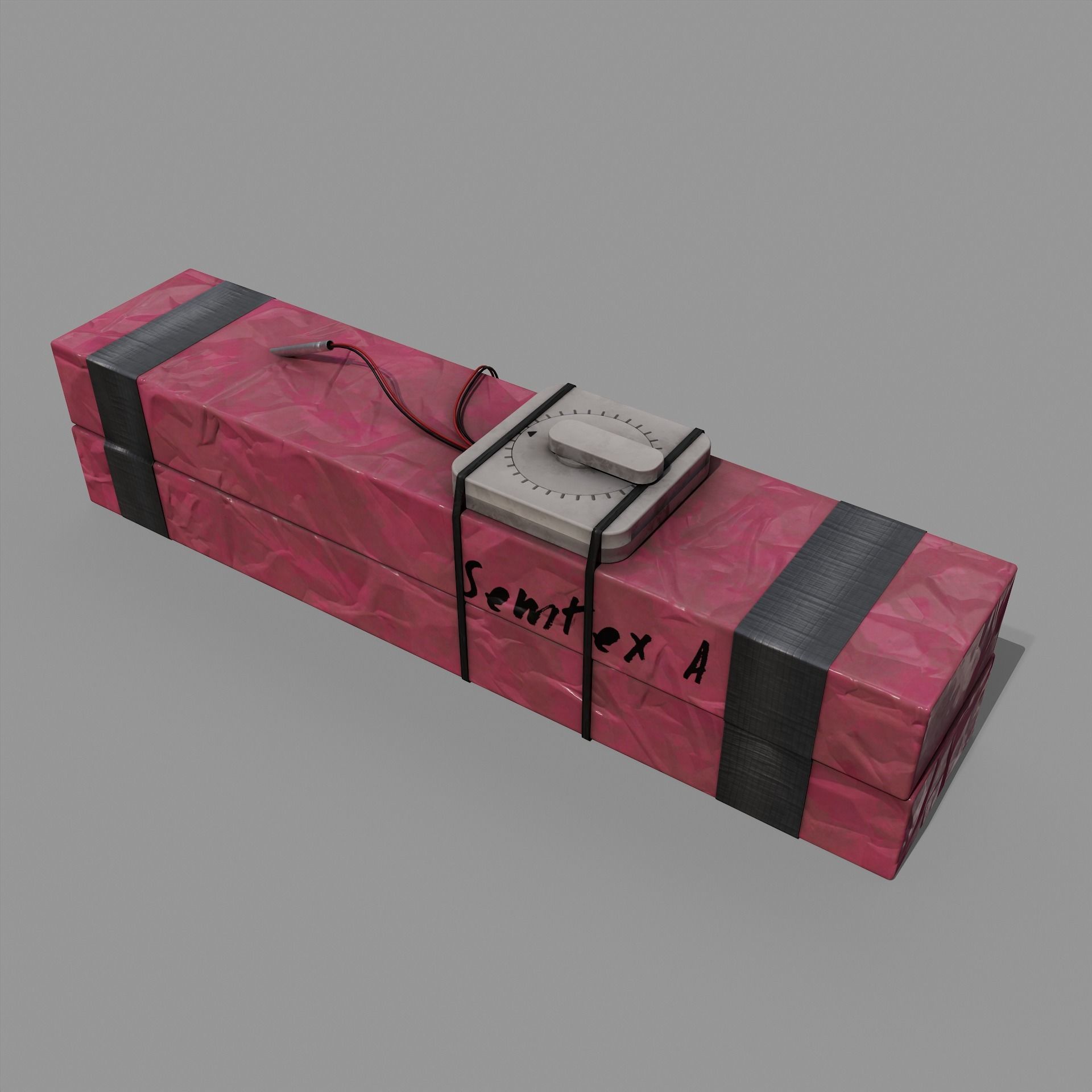 3D model Semtex A box with wire wrapped VR / AR / low-poly | CGTrader