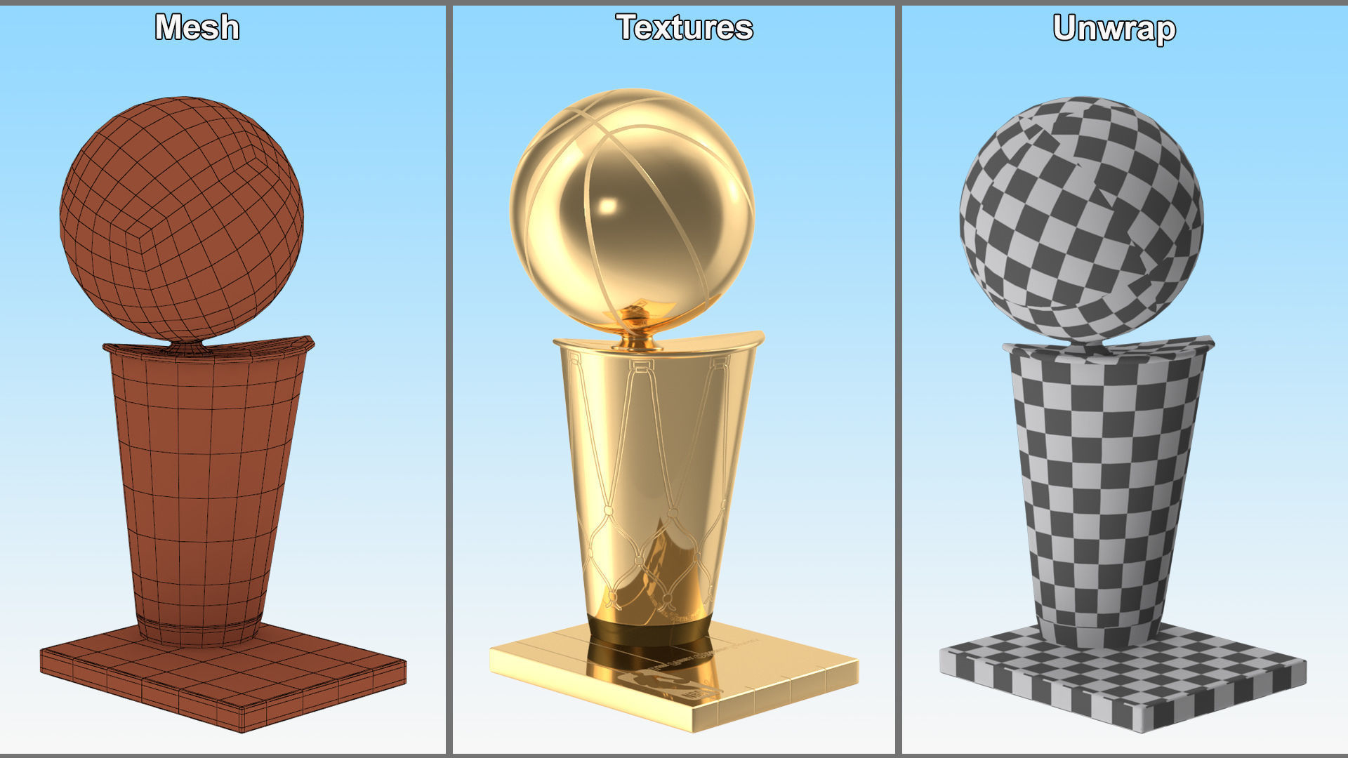 Larry OBrien NBA Championship Trophy 3D model | CGTrader