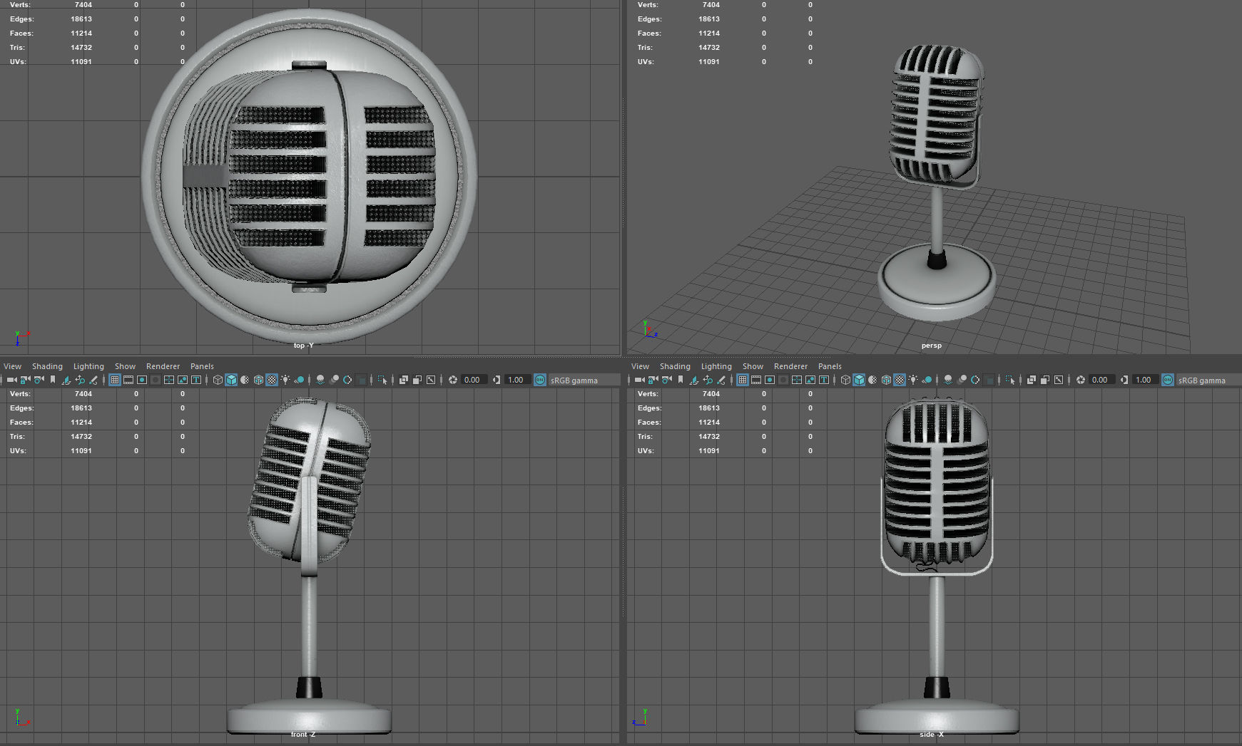 3D model Microphone vintage VR / AR / low-poly | CGTrader