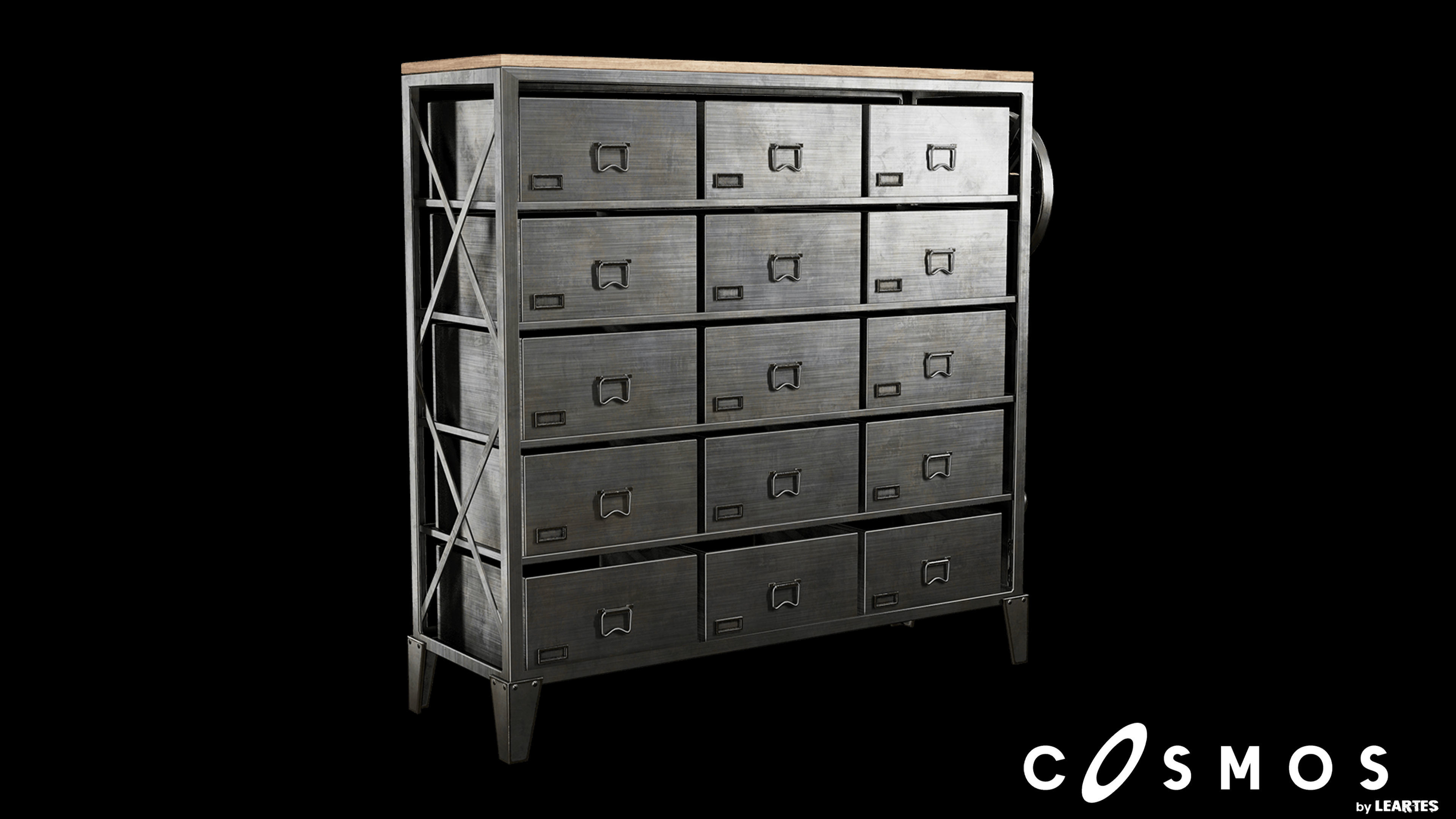 3D model Steampunk Work Cabinet VR / AR / low-poly | CGTrader