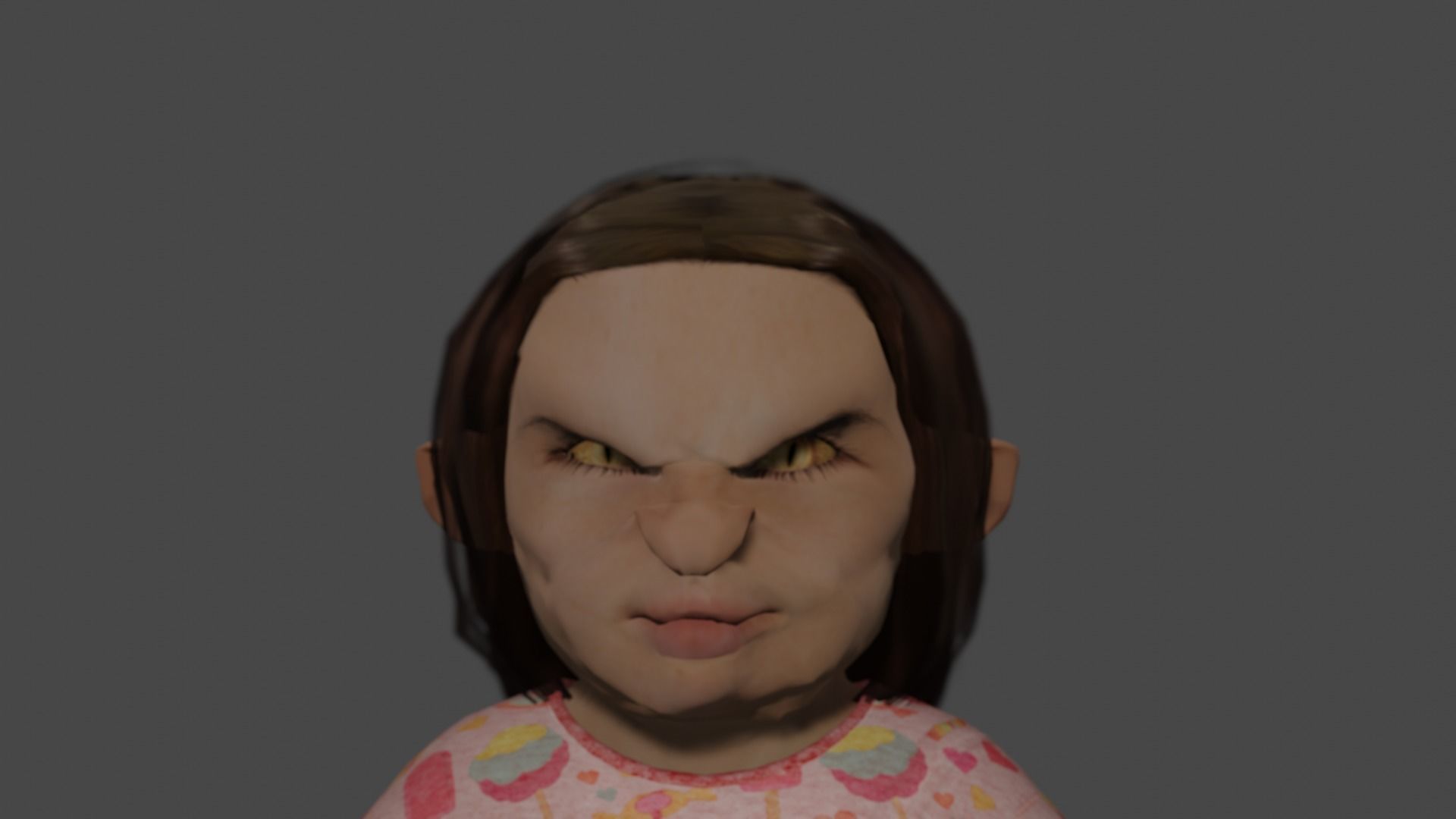 Baby Mina Monster Version free VR / AR / low-poly 3D model rigged ...