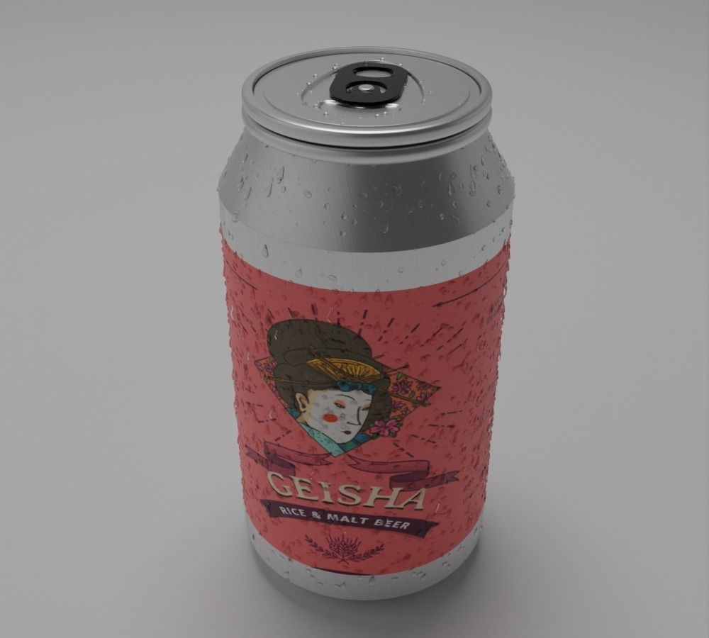 Beer can without label free 3D model | CGTrader