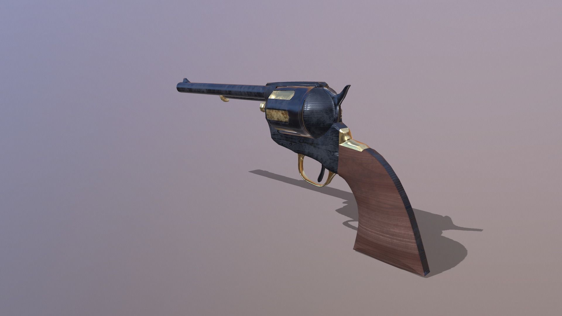 3D model Stylized revolver VR / AR / low-poly | CGTrader