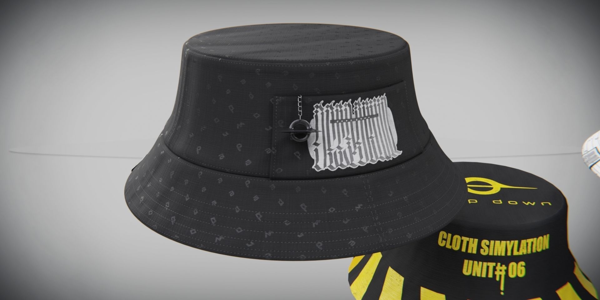 3D model Photoreal Low and High poly Bucket Hat Set VR / AR / low-poly ...