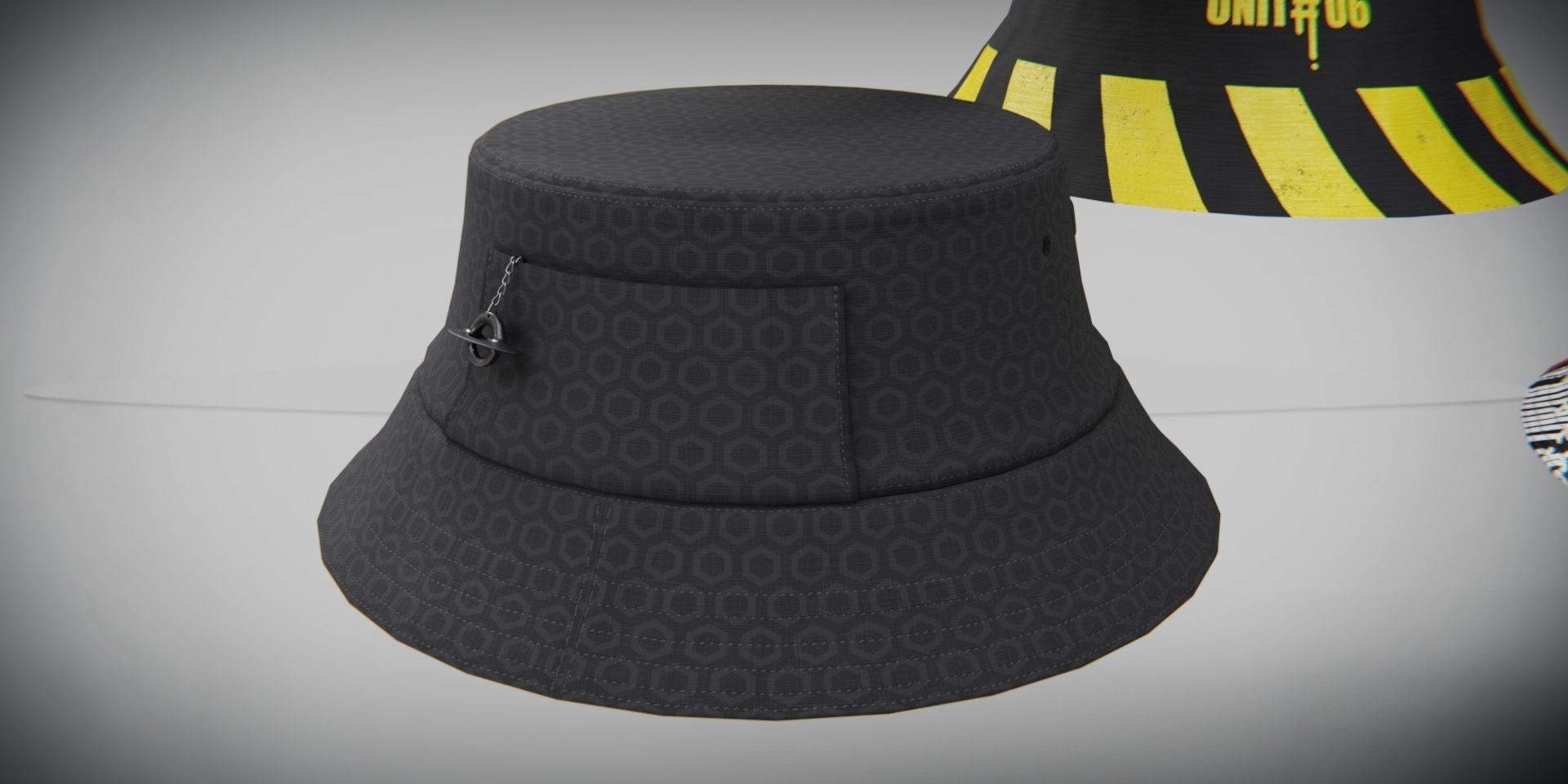 3D model Photoreal Low and High poly Bucket Hat Set VR / AR / low-poly ...