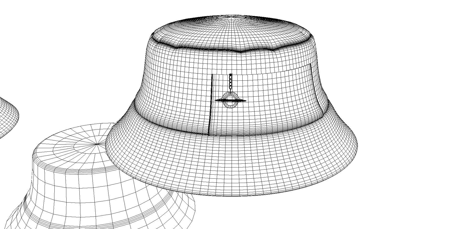 3D model Photoreal Low and High poly Bucket Hat Set VR / AR / low-poly ...