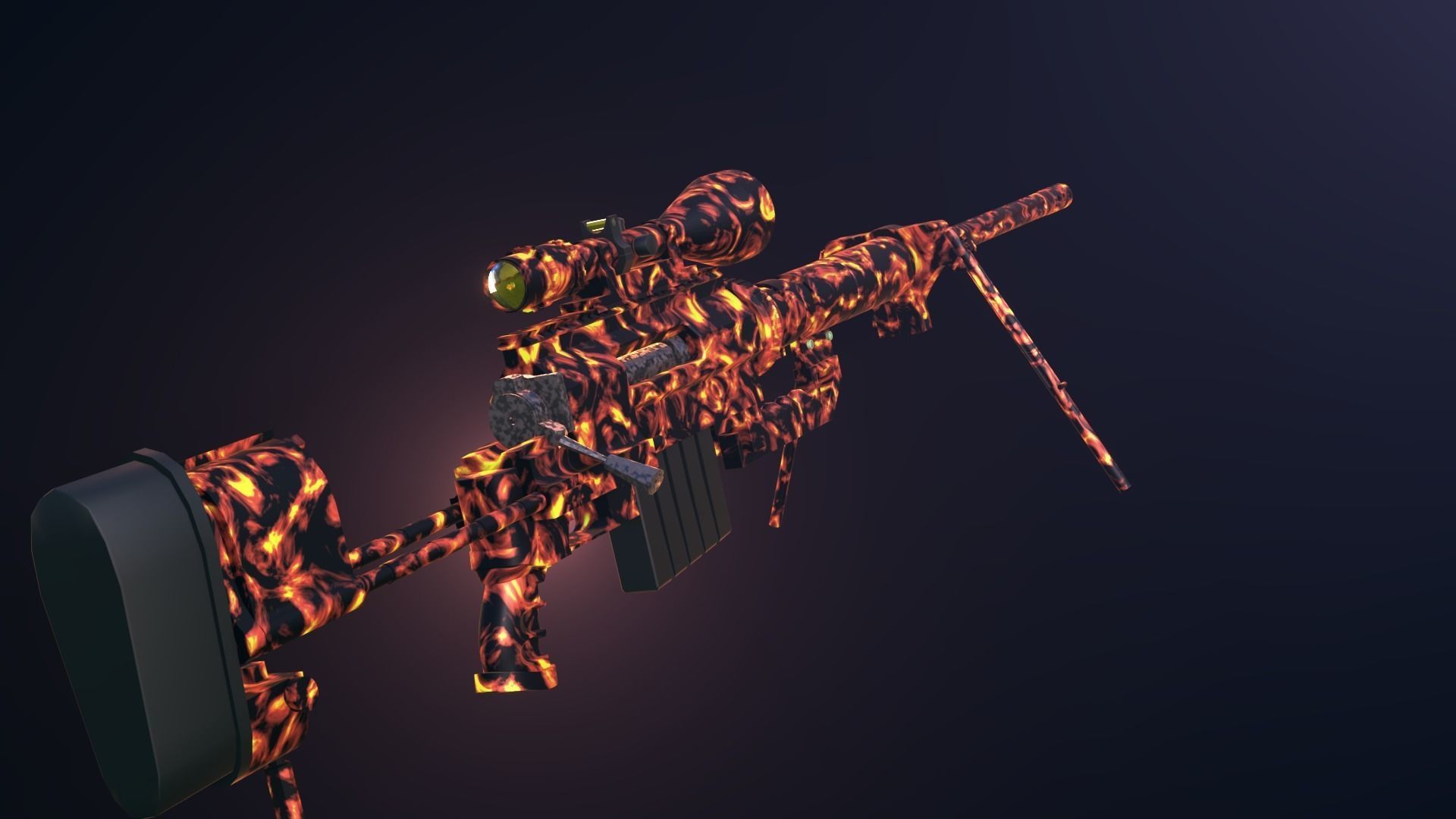 Sniper rifle CheyTac M200 Material low-poly Game 3D model | CGTrader