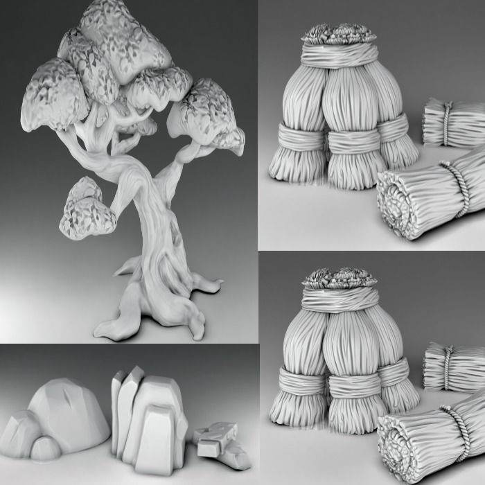 Full set - decorative elements 3D model 3D printable | CGTrader