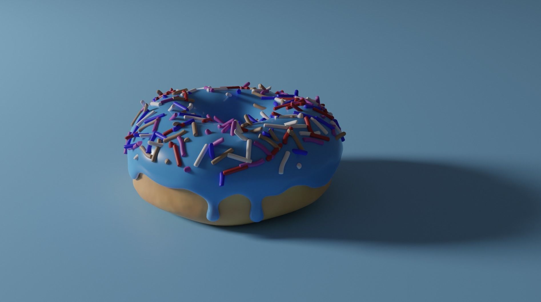 3D Blue Donut Model 3D model | CGTrader