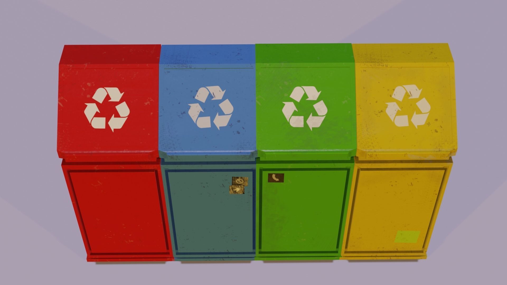 3D model GARBAGE SORTING WASTE COLLECTION ENVIRONMENT low-poly model VR ...