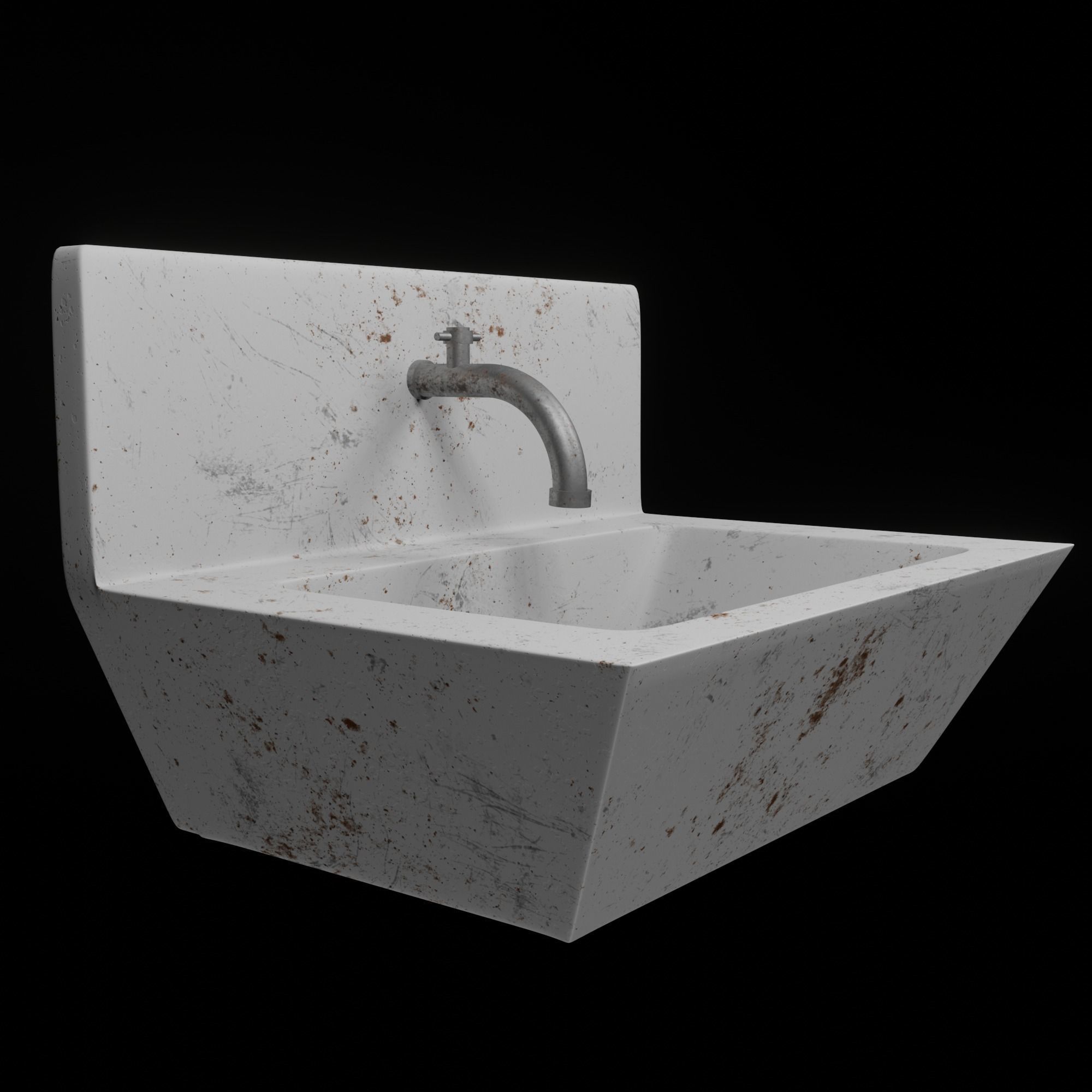 Old wash basin free 3D model | CGTrader