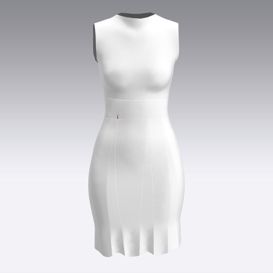 DRESS LOOK LITTLE DRESS WHITE LOOK 3D model | CGTrader