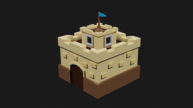 3D model Little Lowpoly Castle VR / AR / low-poly | CGTrader
