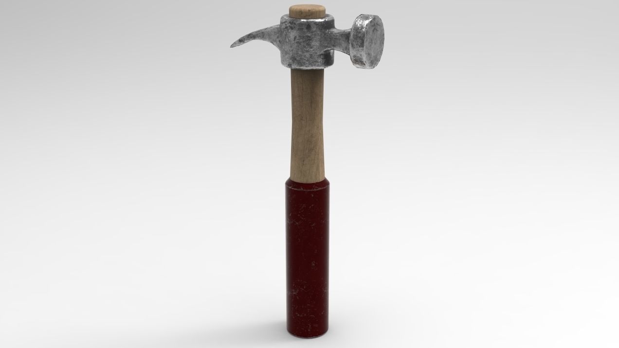 Hammer LowPoly PBR Model with handle free VR / AR / low-poly 3D model ...
