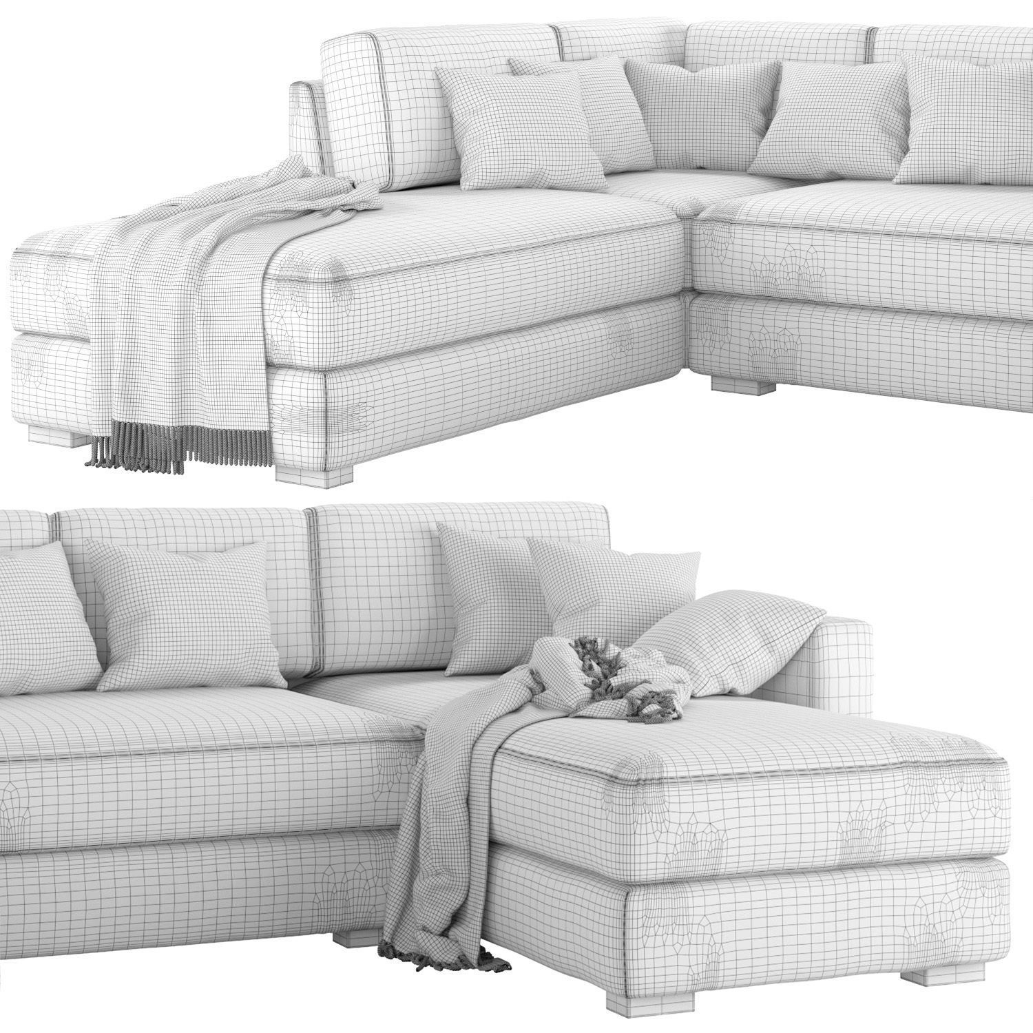 Sofa Kvadro 3D model | CGTrader