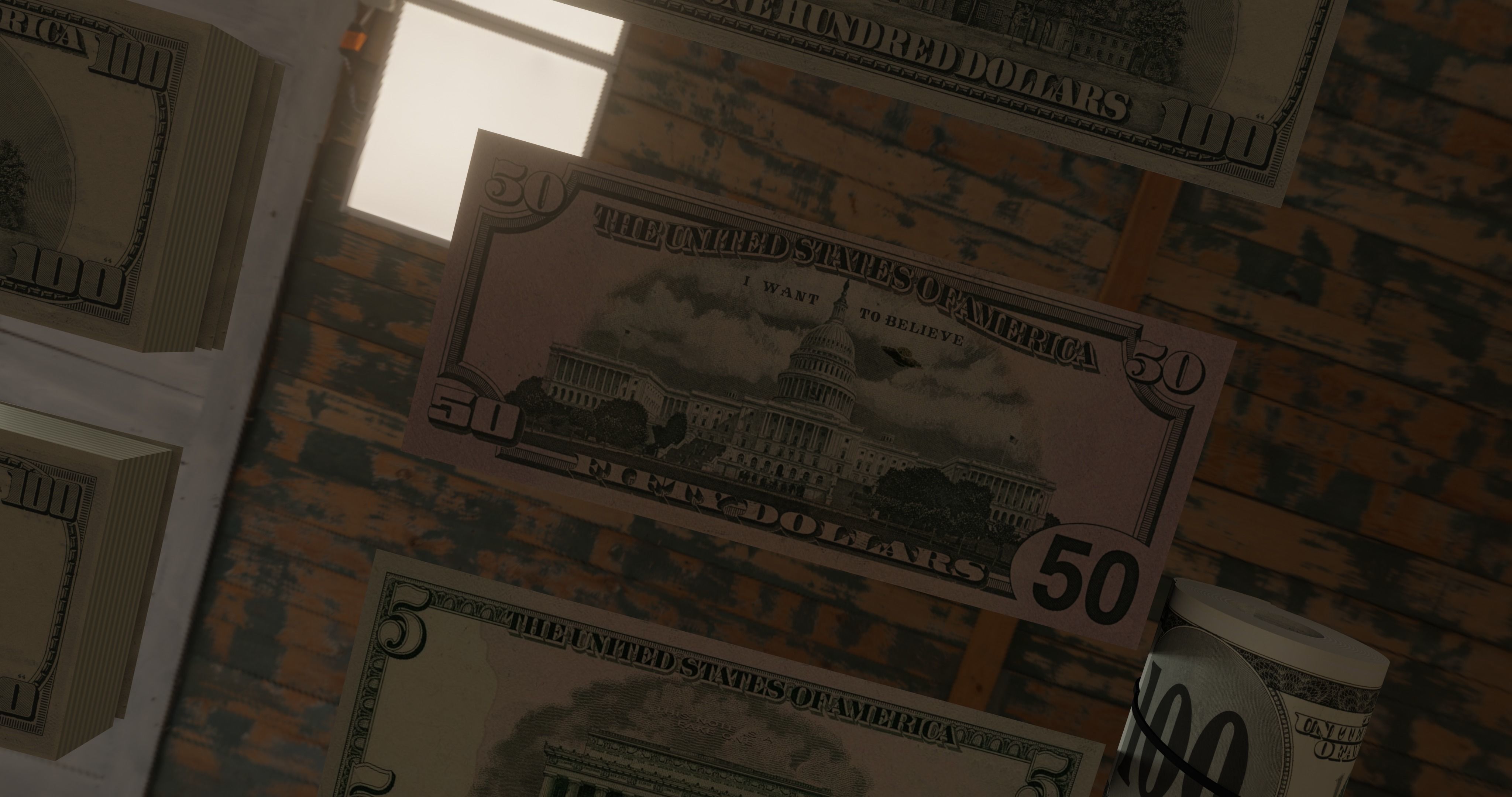 3D model dollar usd money pack VR / AR / low-poly | CGTrader