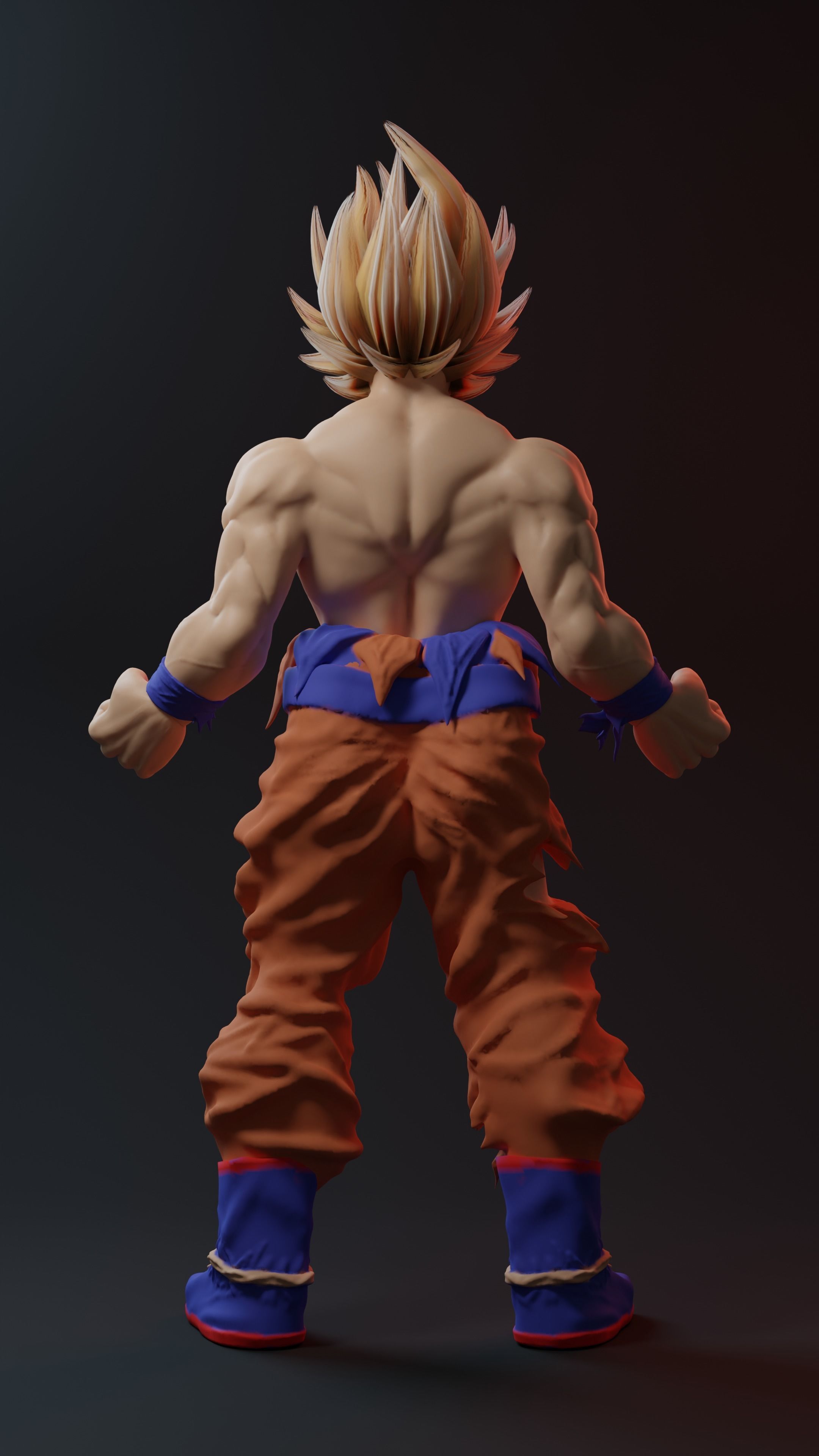 Goku 3D sculpt free 3D model | CGTrader