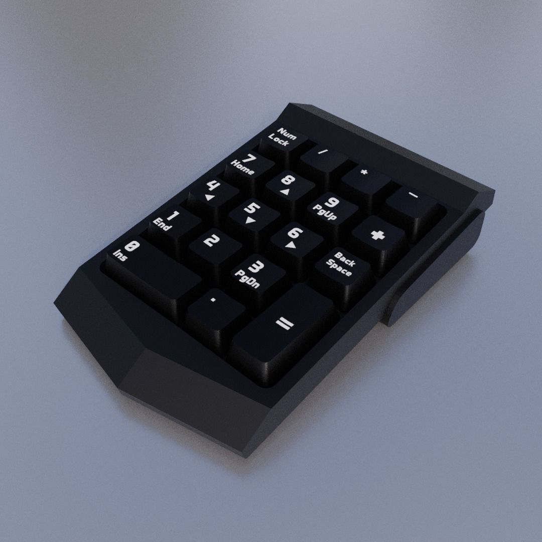 Numpad keyboard with numbers free 3D model | CGTrader
