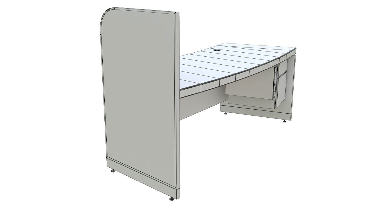 Circular reception desk 3D model | CGTrader