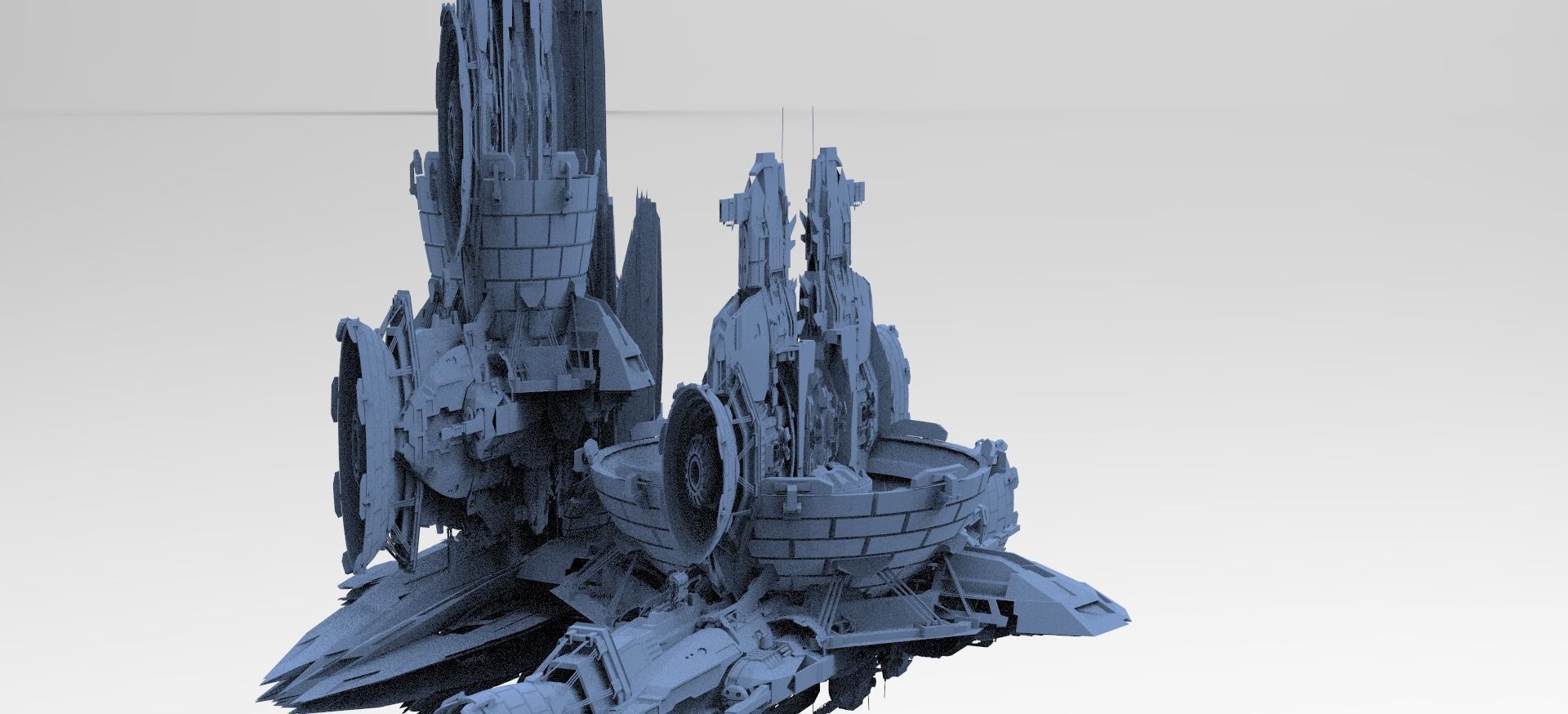 Halo Forerunner Inspired 3 Energy buildings 3D model | CGTrader