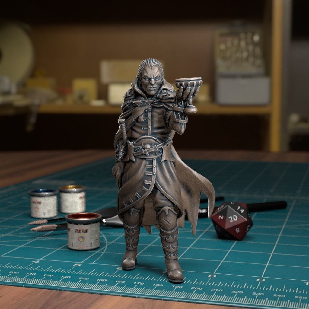 Vampire Lord Strahd - Pre-Supported 3D model 3D printable | CGTrader