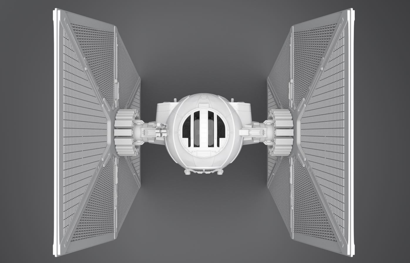 Tie Space Superiority Fighter Scale model 3D model 3D printable | CGTrader