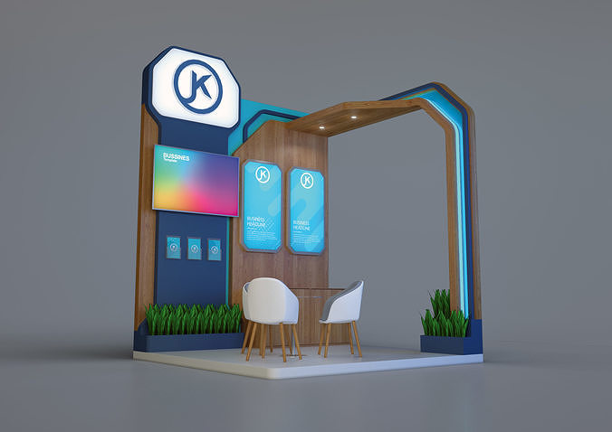 booth design 3D model | CGTrader