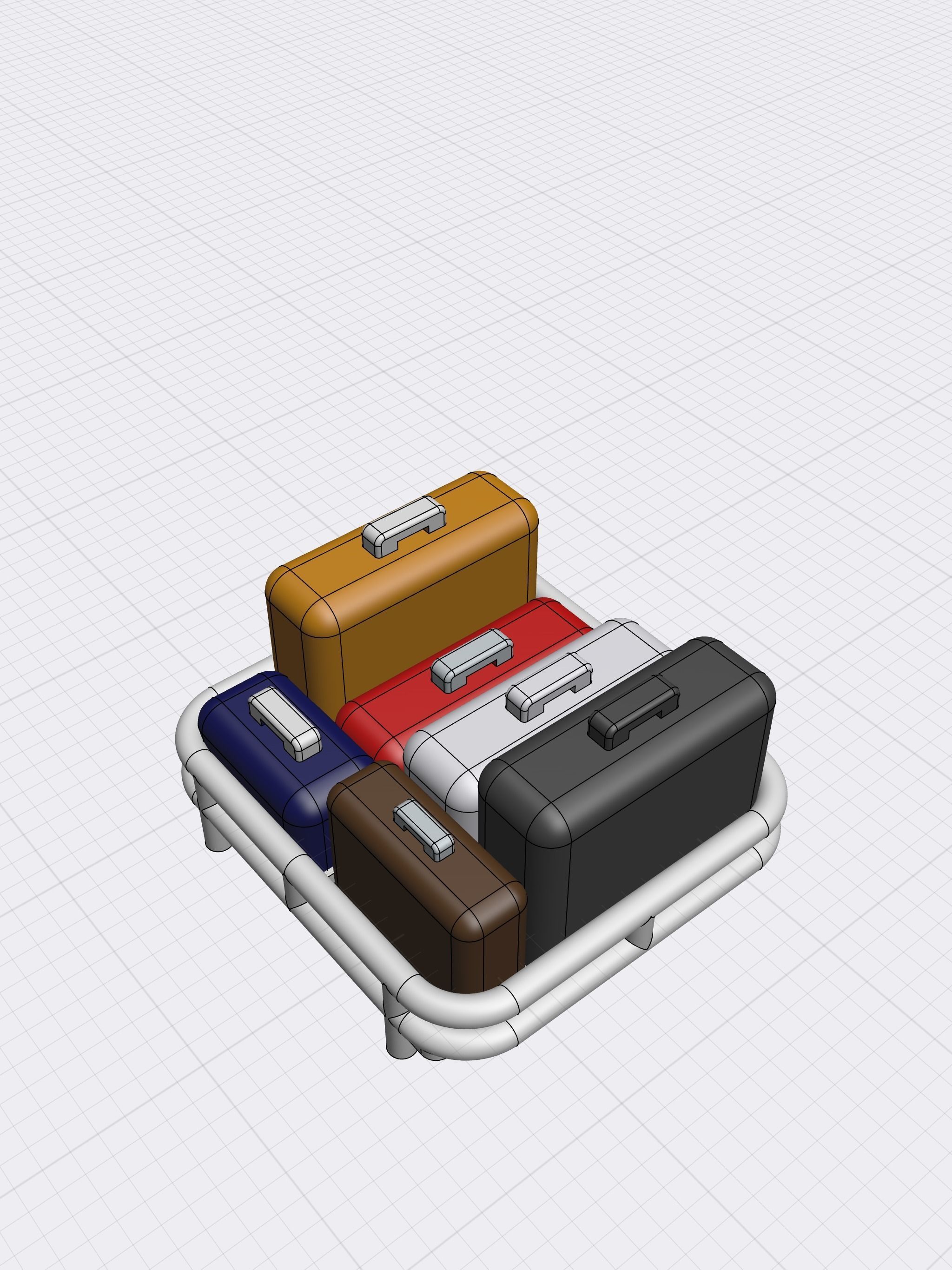 Roof Rack with luggage 1 64 scale for hotwheels matchbox 3D model 3D ...