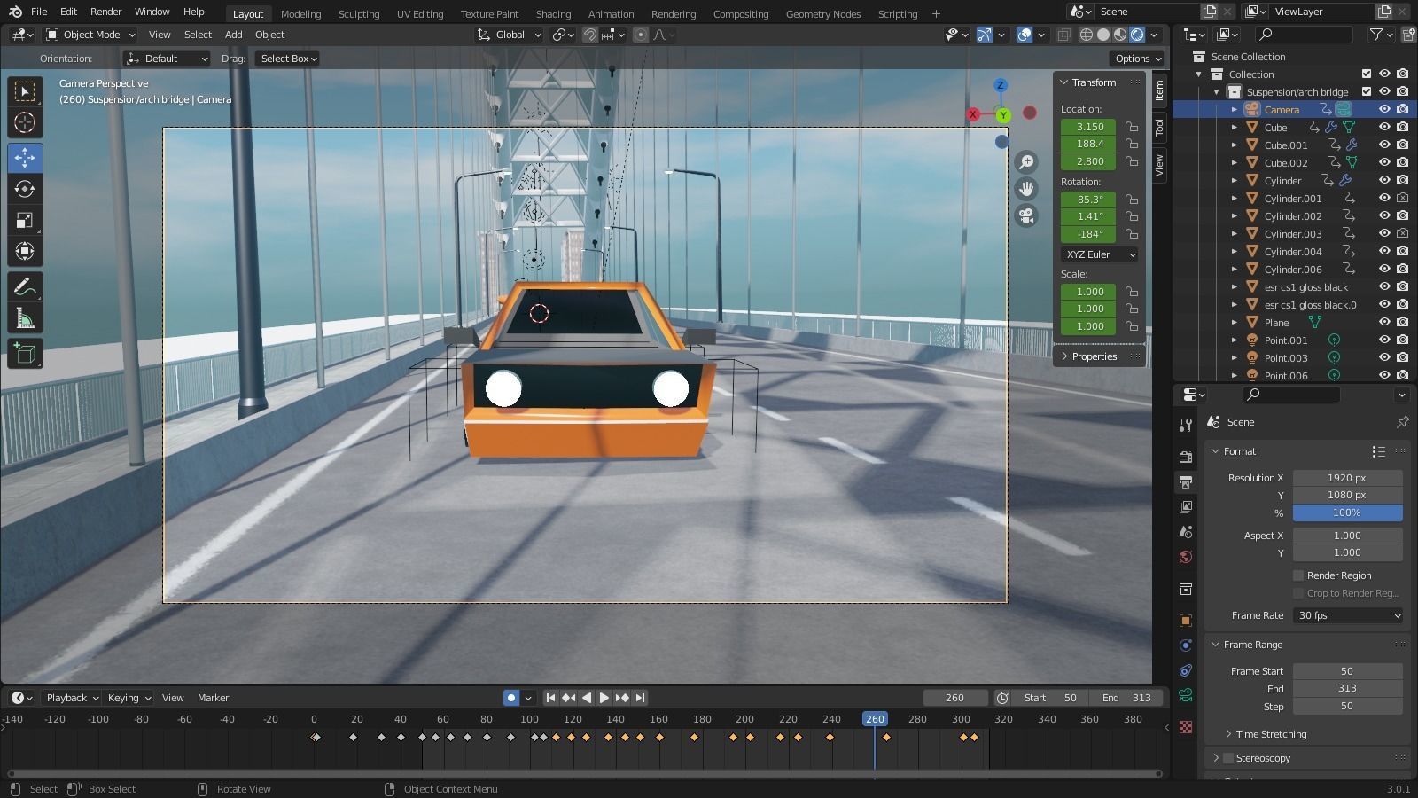 Car Animation free 3D model animated rigged | CGTrader