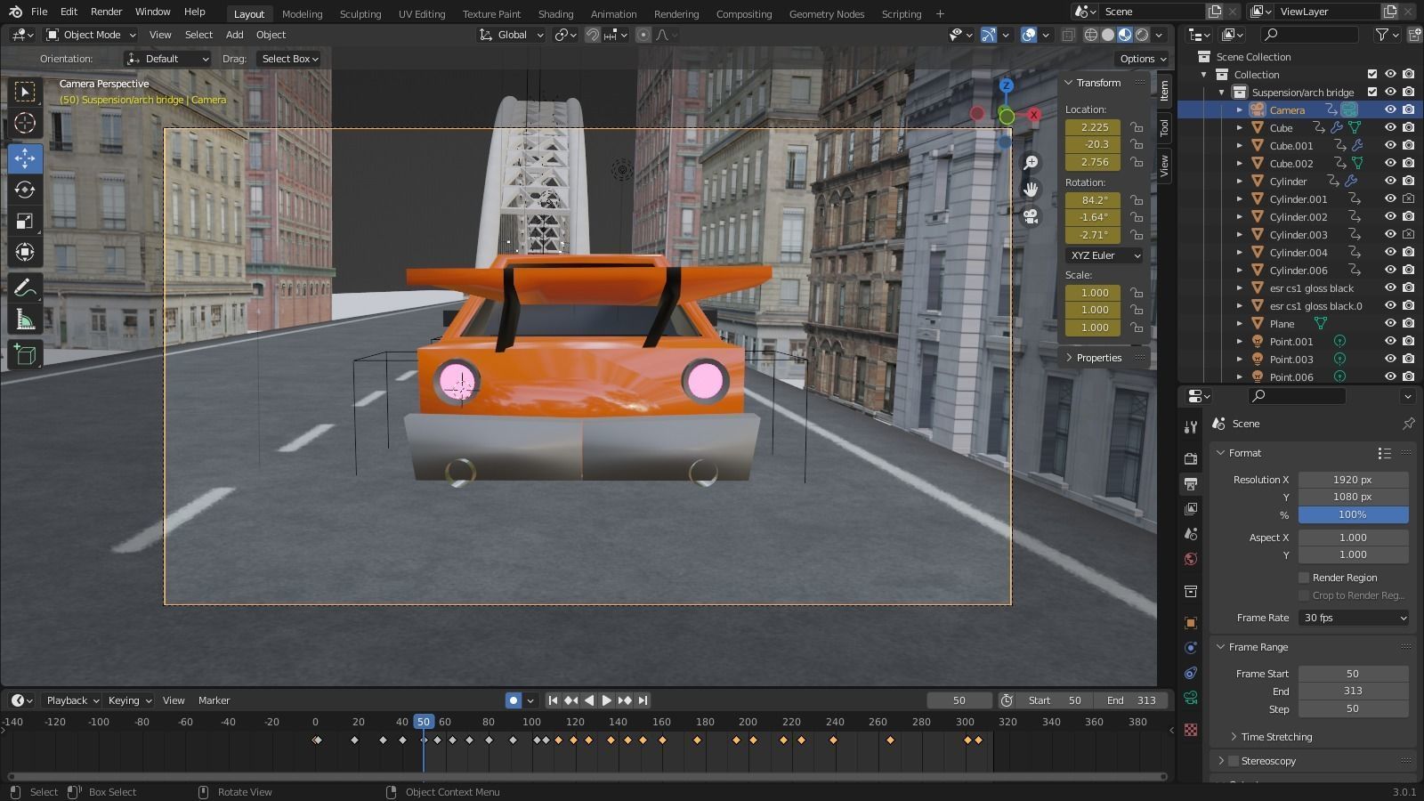 Car Animation free 3D model animated rigged | CGTrader