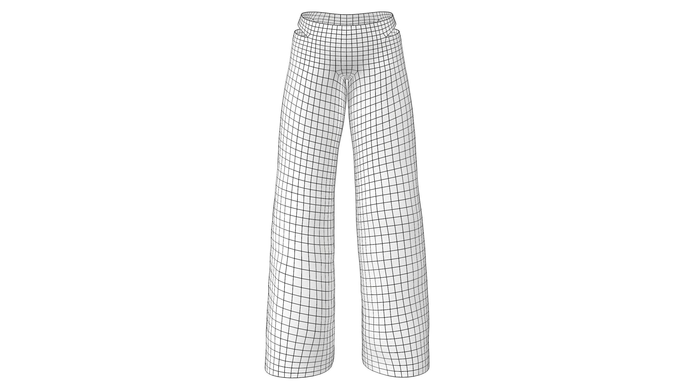 3D model Beach Loose Pants VR / AR / low-poly | CGTrader