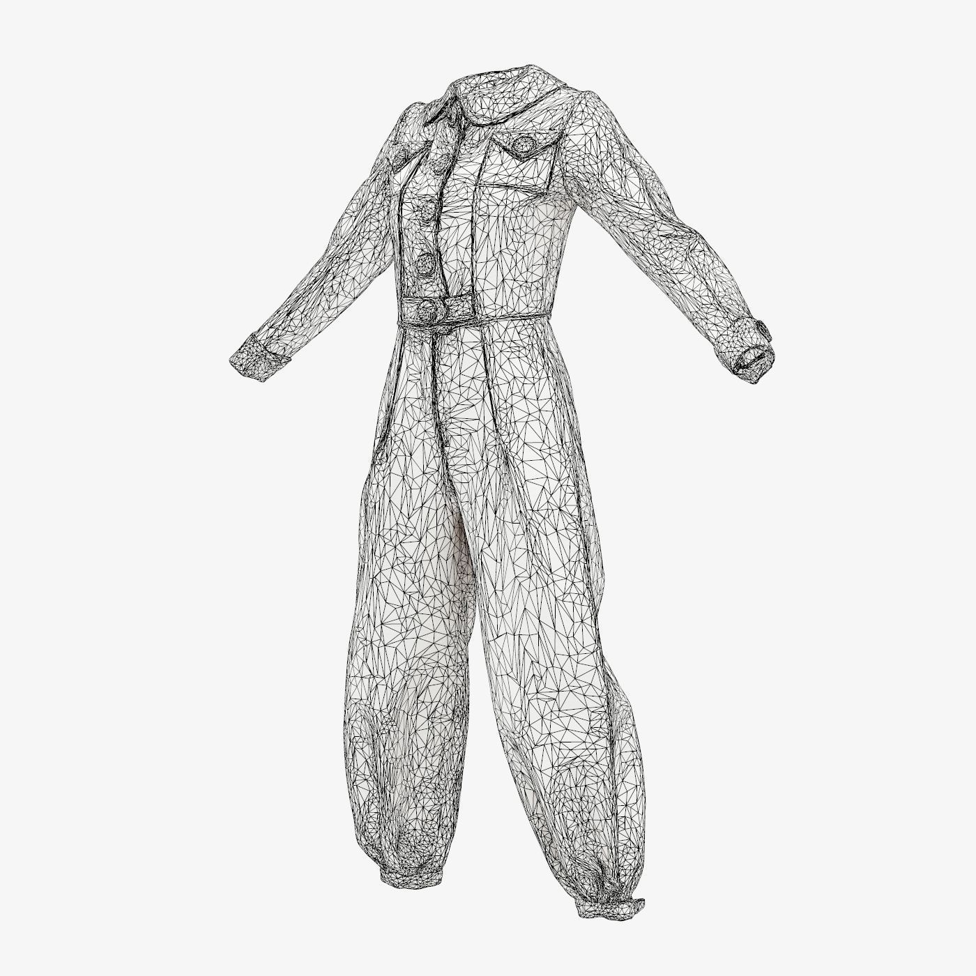 3D model Pilot Bodysuit Closed VR / AR / low-poly | CGTrader