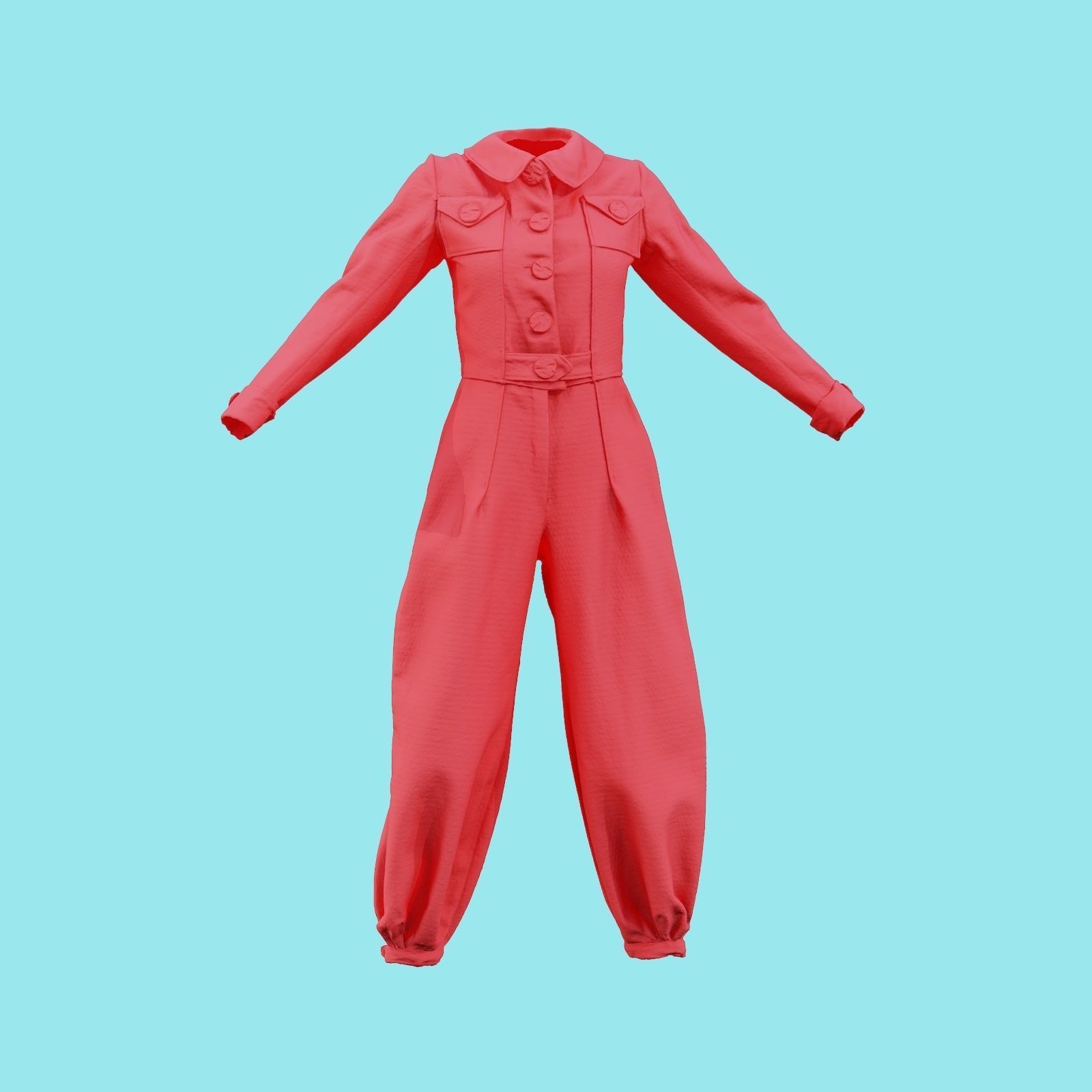 3D model Pilot Bodysuit Closed VR / AR / low-poly | CGTrader
