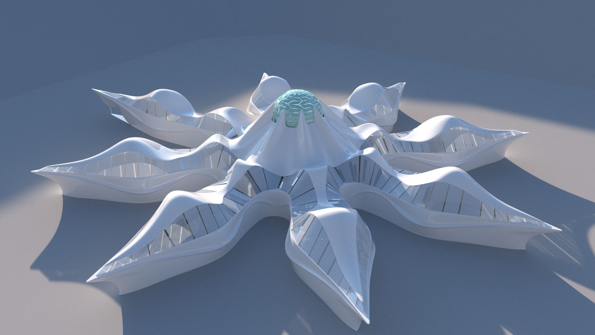 octopus shape Architektur 3D model | CGTrader
